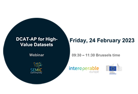 Webinar sobre DCAT-AP para conjuntos de datos de alto valor | Portal de datos abiertos